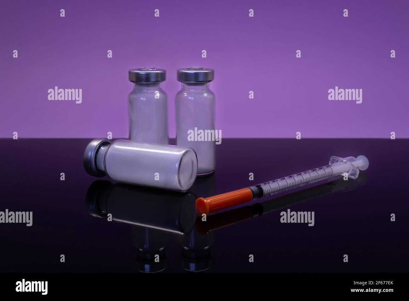 Medications in vials in the form of powder for injection, not diluted ...