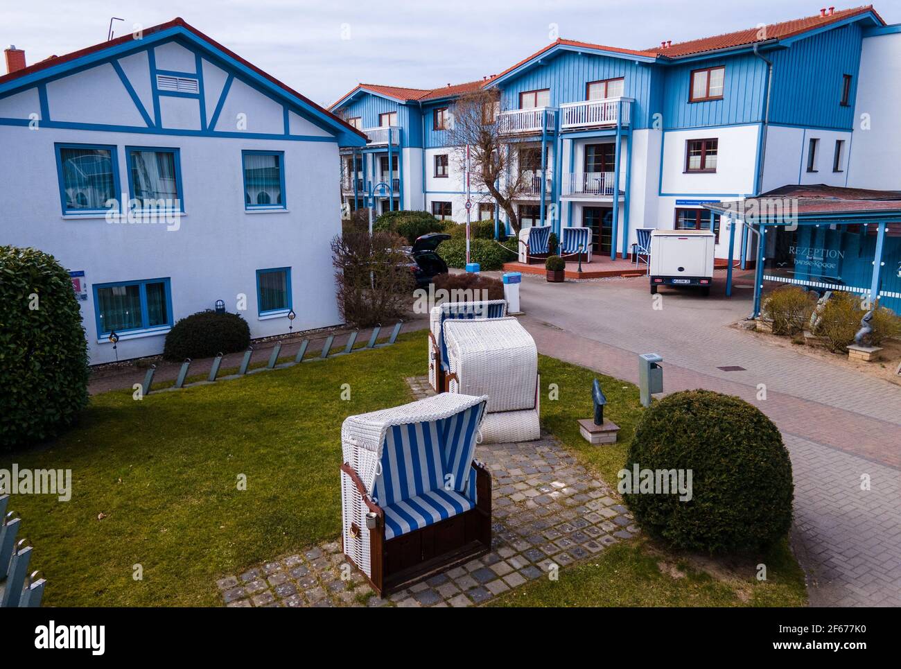 Koserow, Germany. 22nd Mar, 2021. The grounds of the "Hanse Kogge ...
