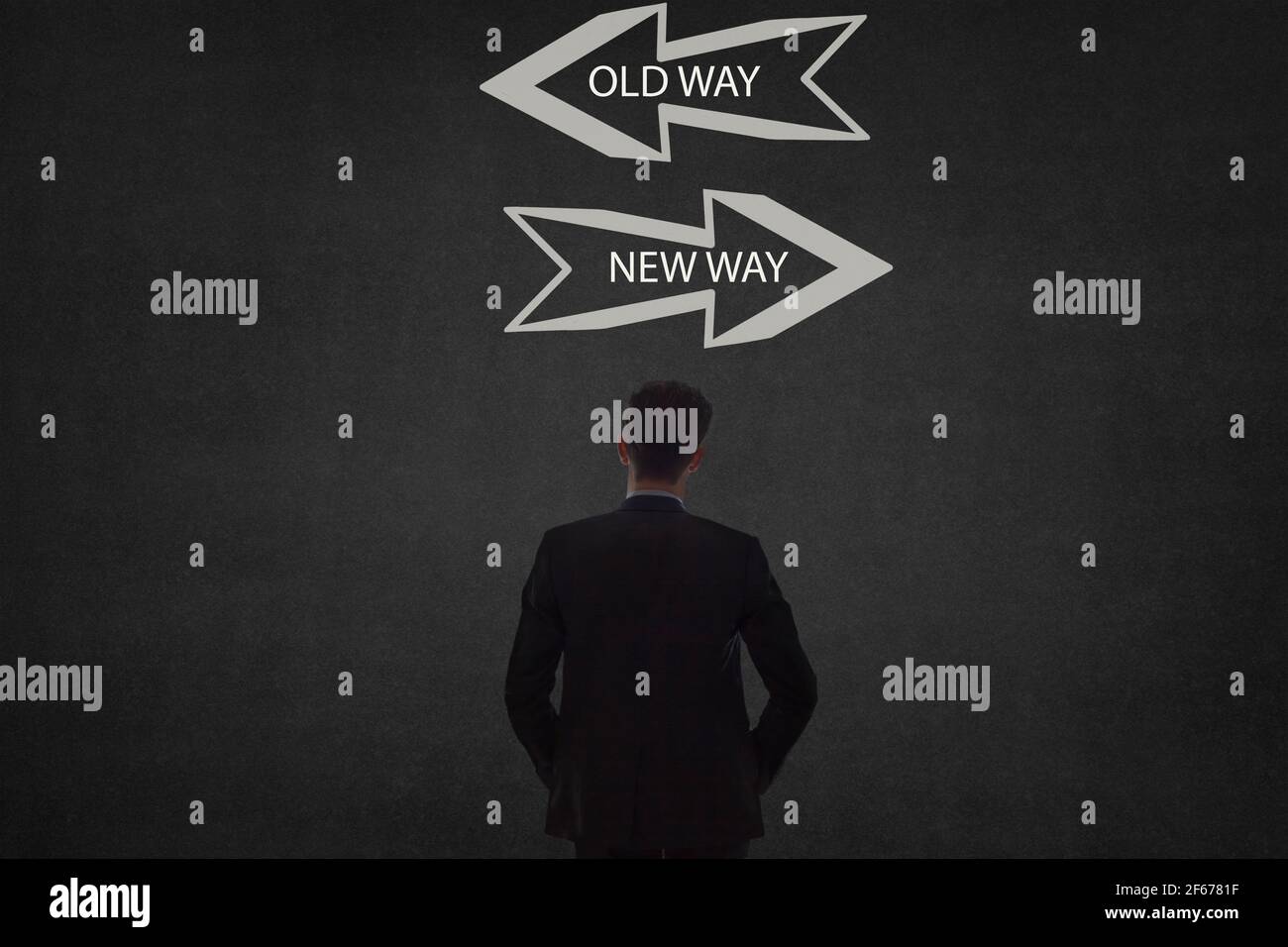 Old business way and new business way hi-res stock photography and ...