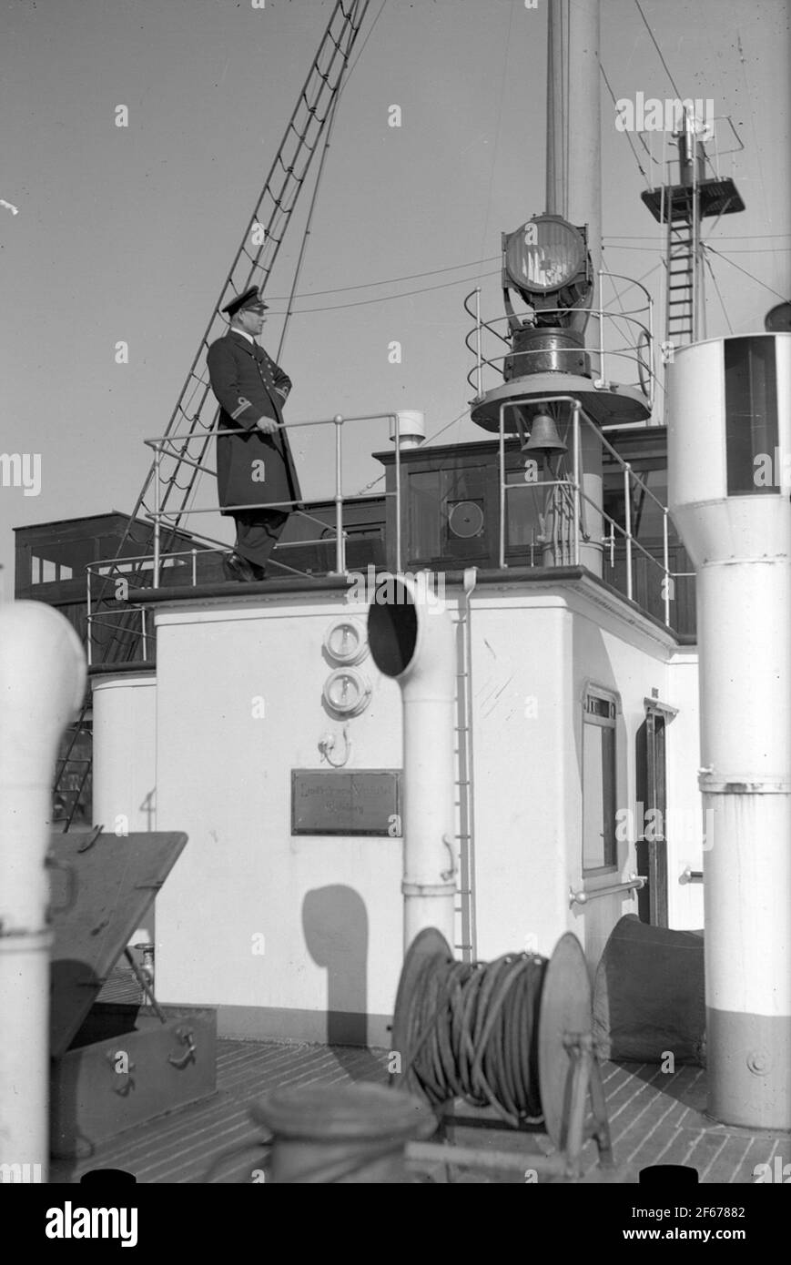 Steam Ferry, S / S King Gustaf V. Command bridge Stock Photo - Alamy
