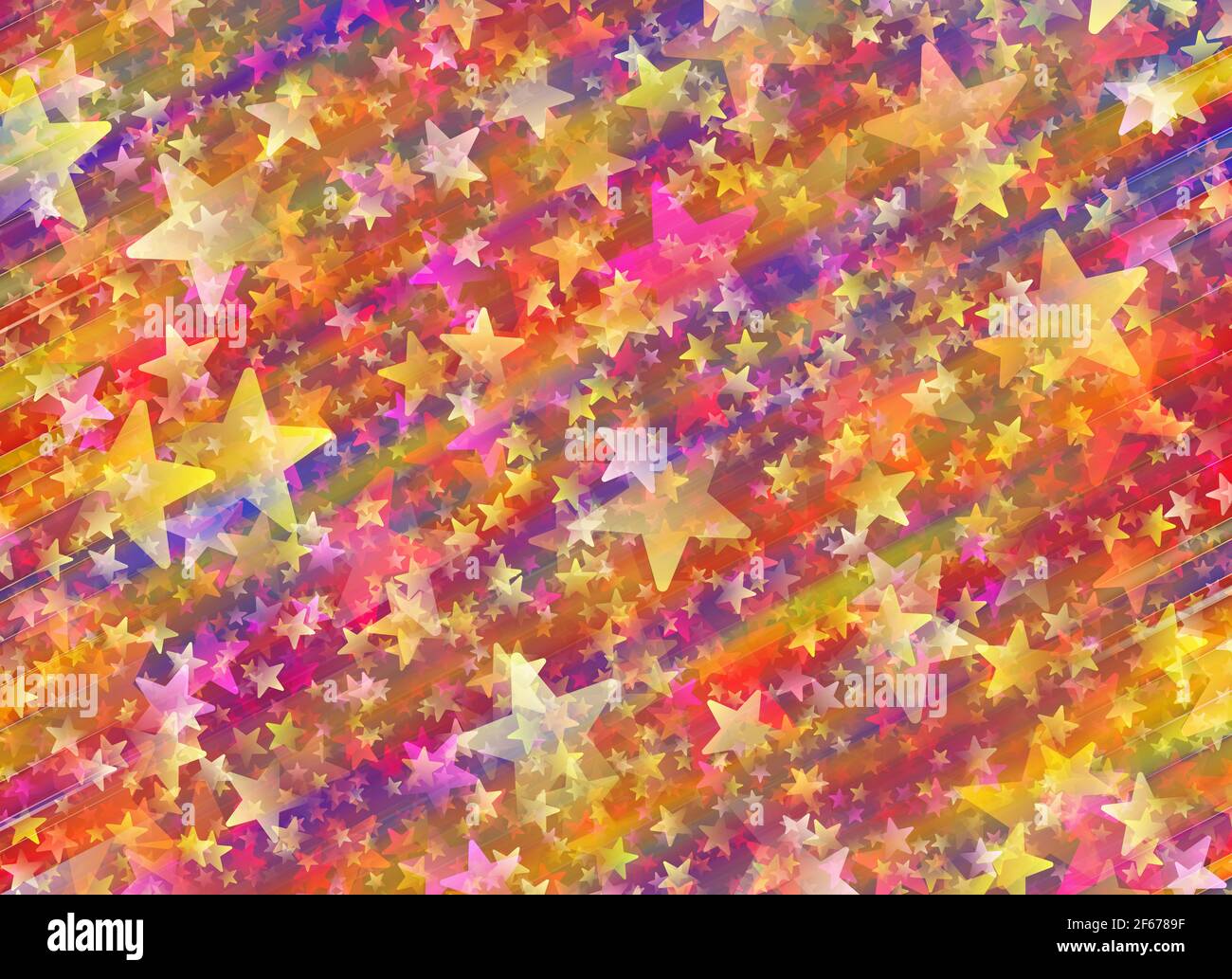 many painted stars on glow colorful holiday background Stock Photo - Alamy