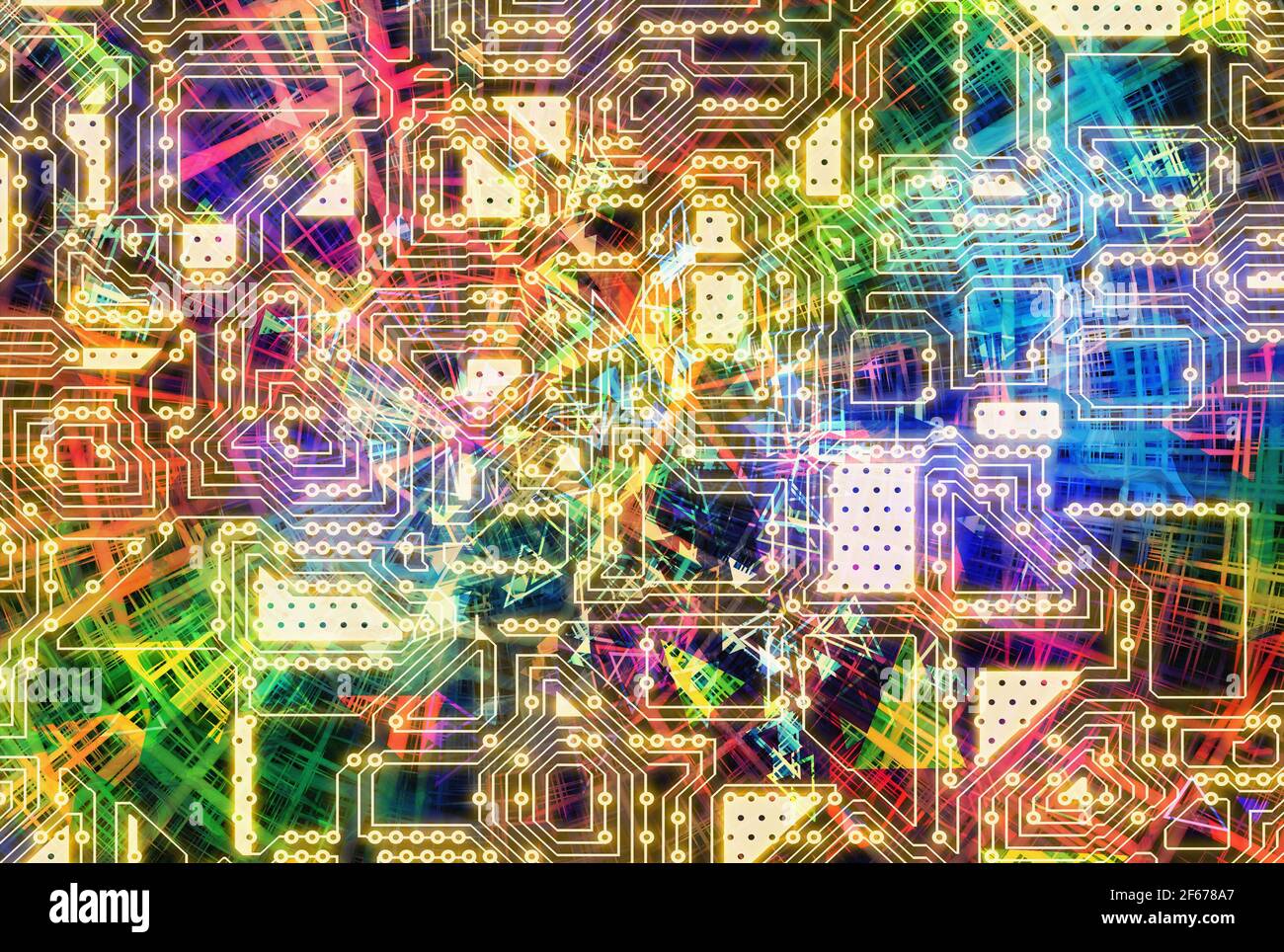 tech futuristic abstract modern technology colorful backgrounds Stock ...