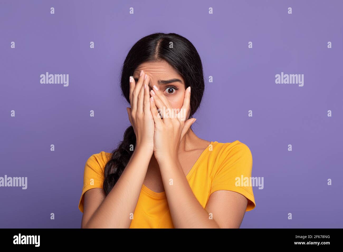 Indian woman fear scared hi-res stock photography and images - Alamy