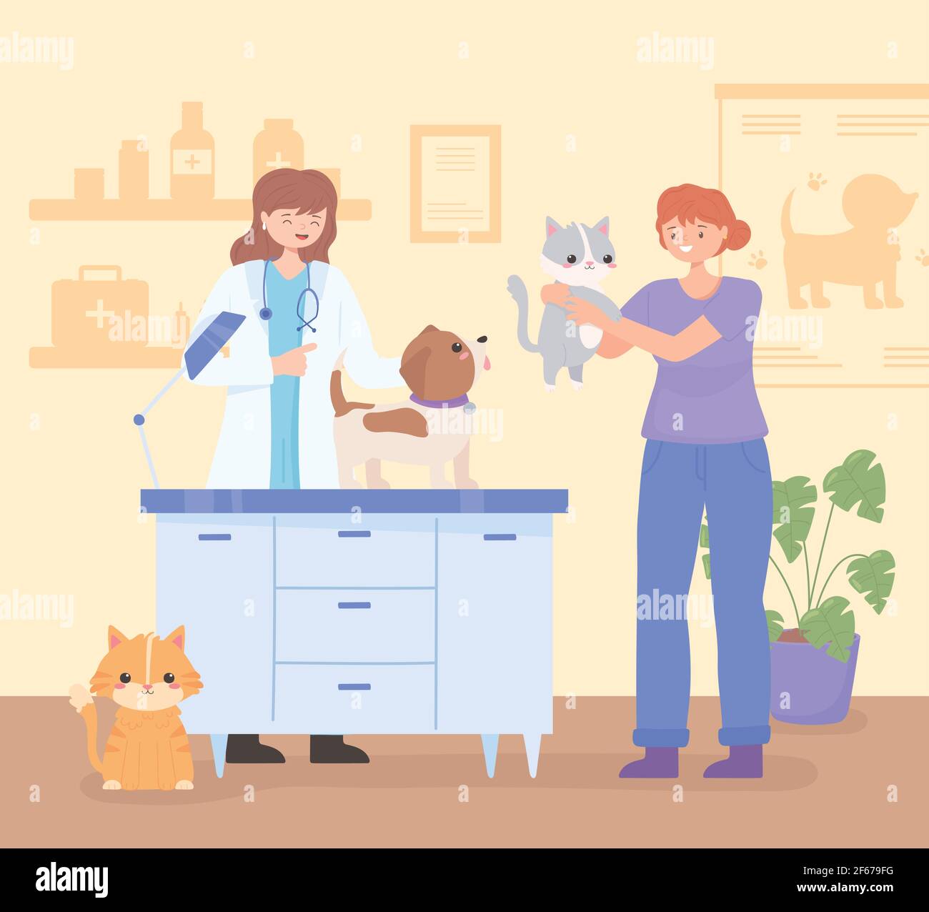 Examining animals Stock Vector Images - Alamy