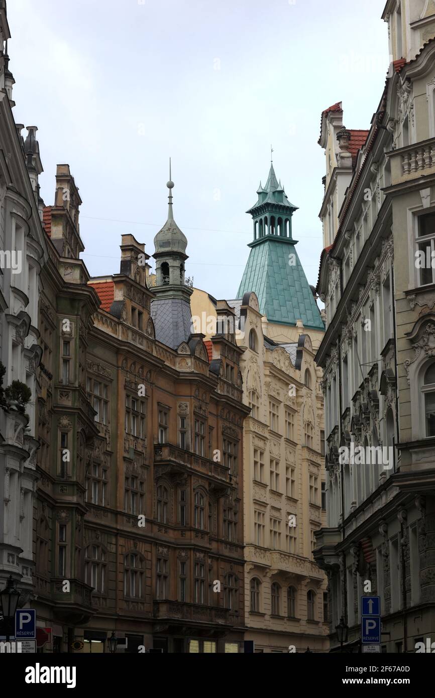 View of Jewish Quarter in Prague, Czech republic Stock Photo - Alamy