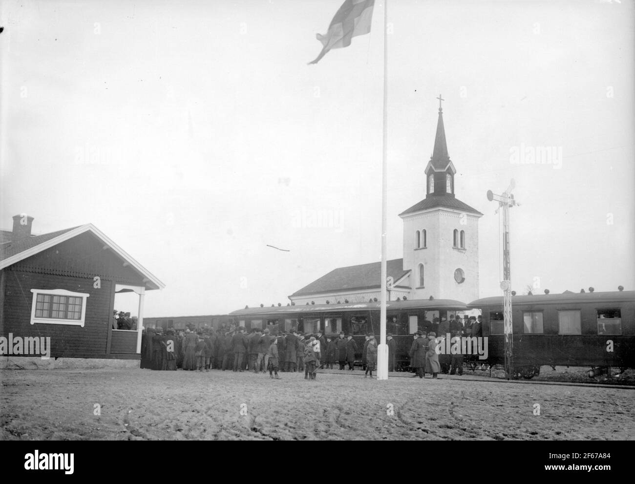 Inauguration train on LJ Stock Photo - Alamy