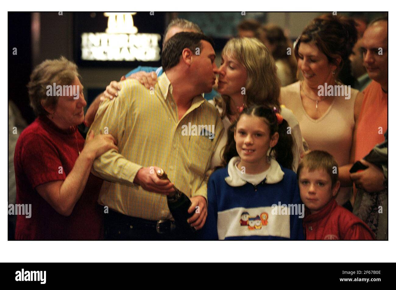 The Fouler family arrive home at Heathrow airport Oct 2000they were ...