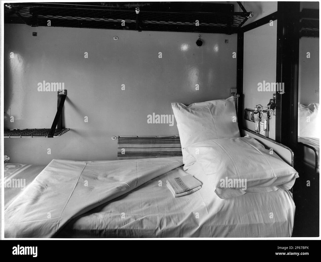Interior of 1st class sleeping. The state's railways, SJ AO1B Stock ...
