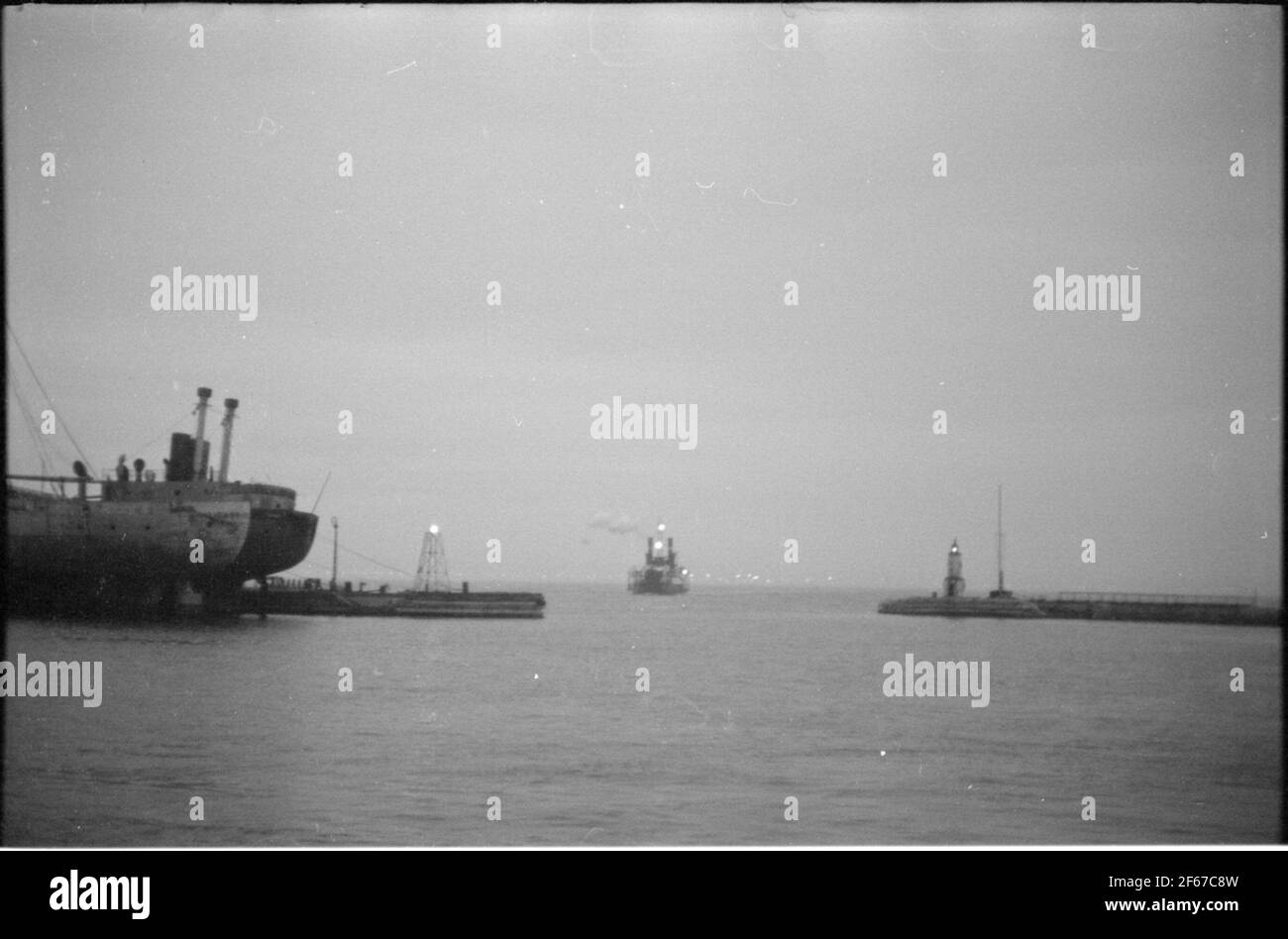 Train ferries on our way into port inlet Stock Photo - Alamy