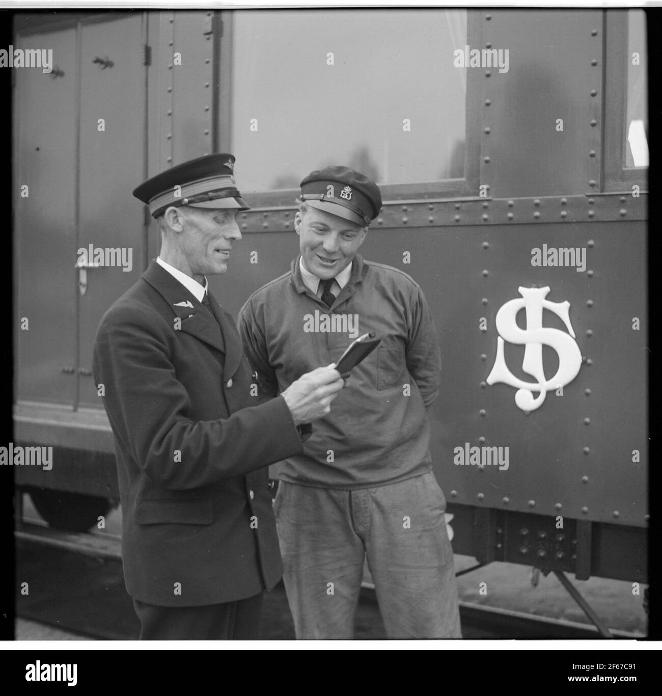 The state's railways, SJ's staff Stock Photo - Alamy