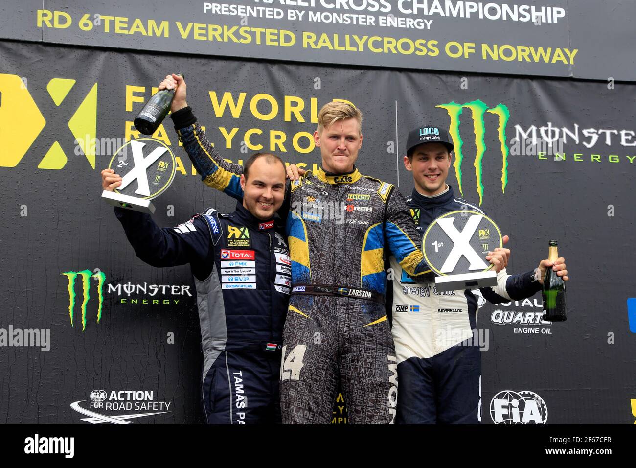 podium ambiance SUPERCAR EURO LARSSON Robin KISS Tamas-pal MARKLUND ...
