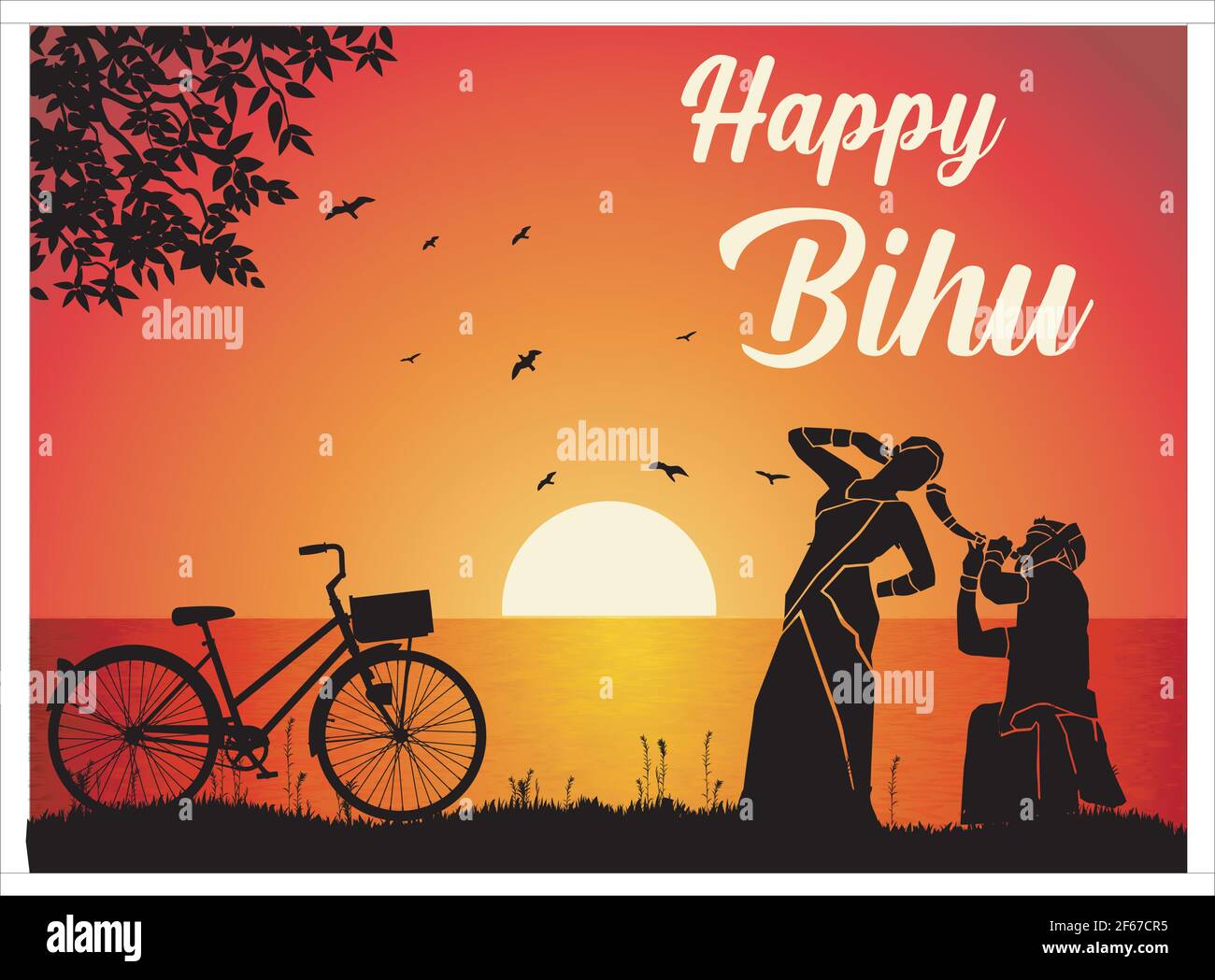 Vector illustration of Happy Rngoli Bihu, Assamese New Year, Indian ... Vector illustration of Happy Rngoli Bihu, Assamese New Year, Indian ...