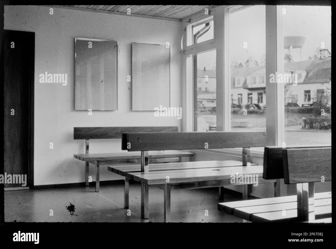 Gamleby station. At the construction of new station in 1968 Stock Photo ...