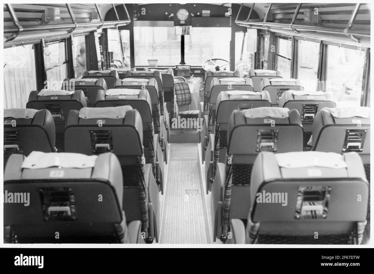 Interior from the tourist bus Scania-Vabis 2B21 SKV 1951. The state's ...