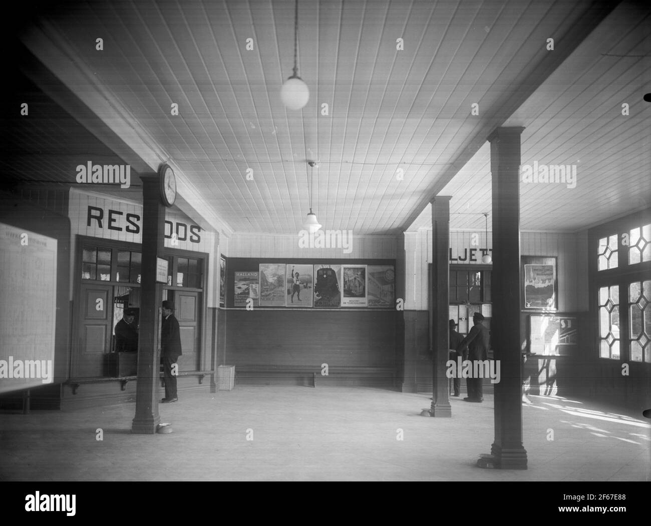Old station house in Falköping, Vestibul Stock Photo - Alamy