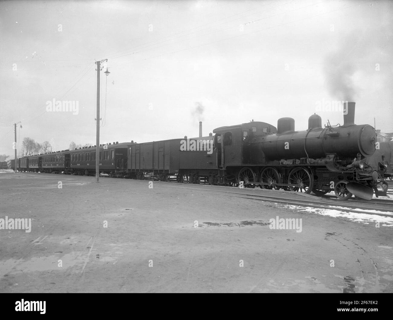 NOJ LOK 28. Steam locomotive by train. The locomotive made 1916 by ...