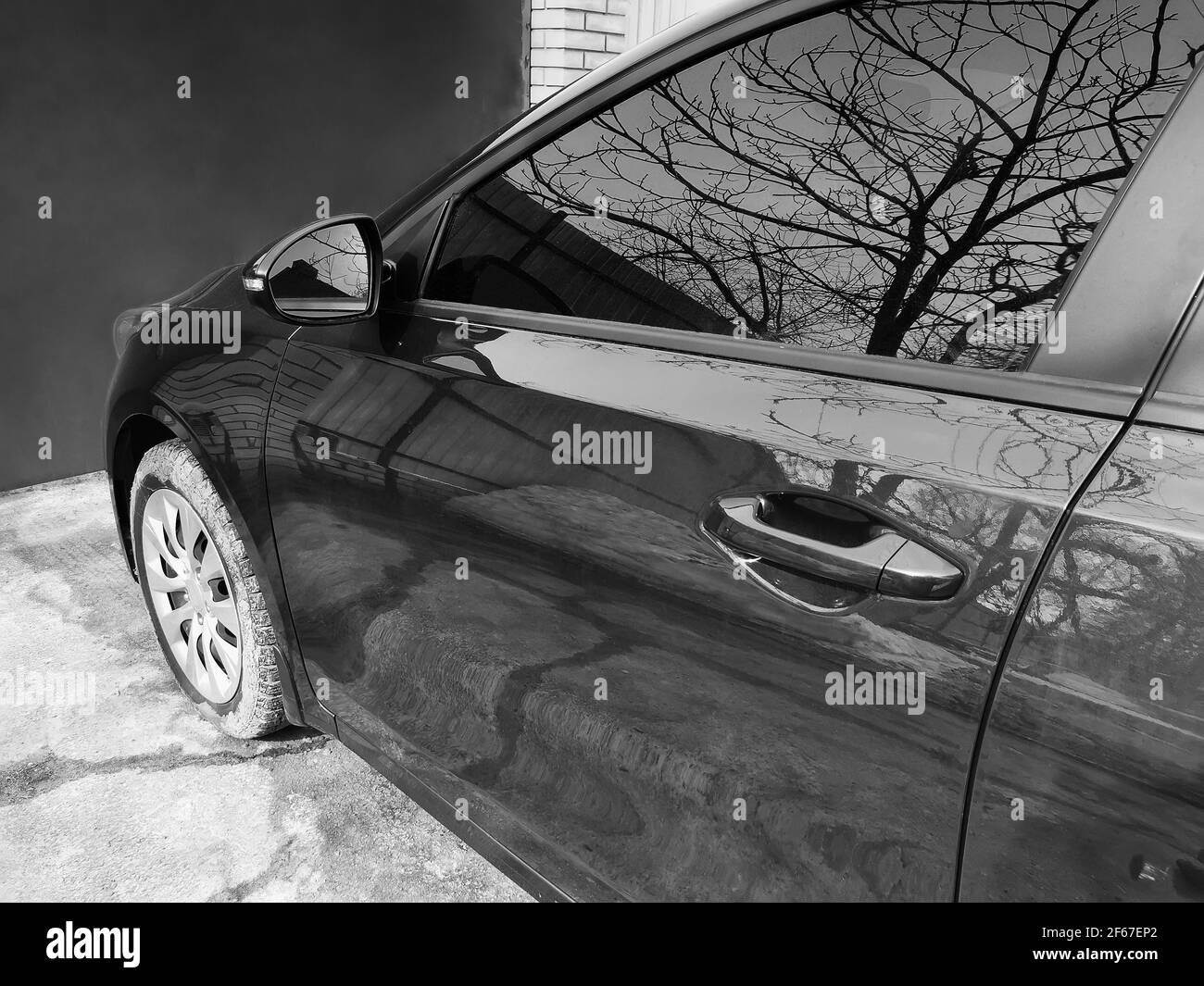 A fragment of a modern passenger car Stock Photo - Alamy
