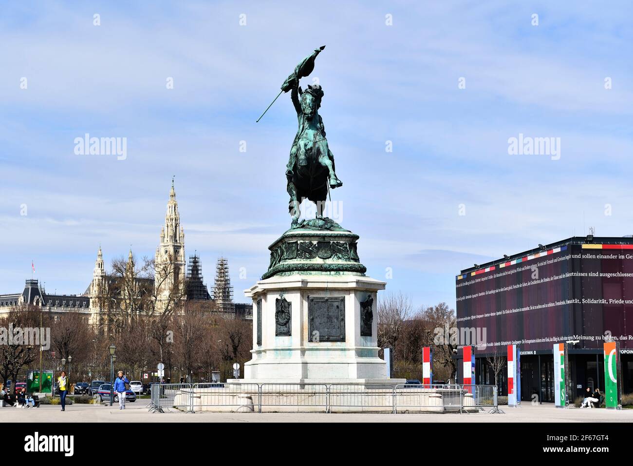 Vienna, Austria. Equestrian statue of Archduke Charles (by A. D ...