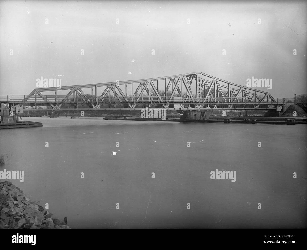 Swivel bridge from northwest Stock Photo - Alamy