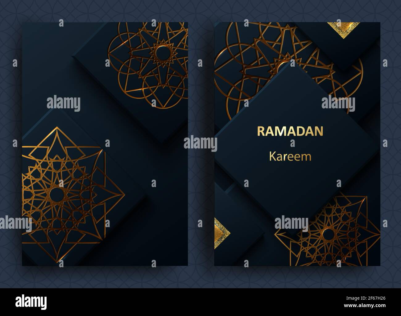 Creative modern design with geometric arabic gold pattern on textured ...