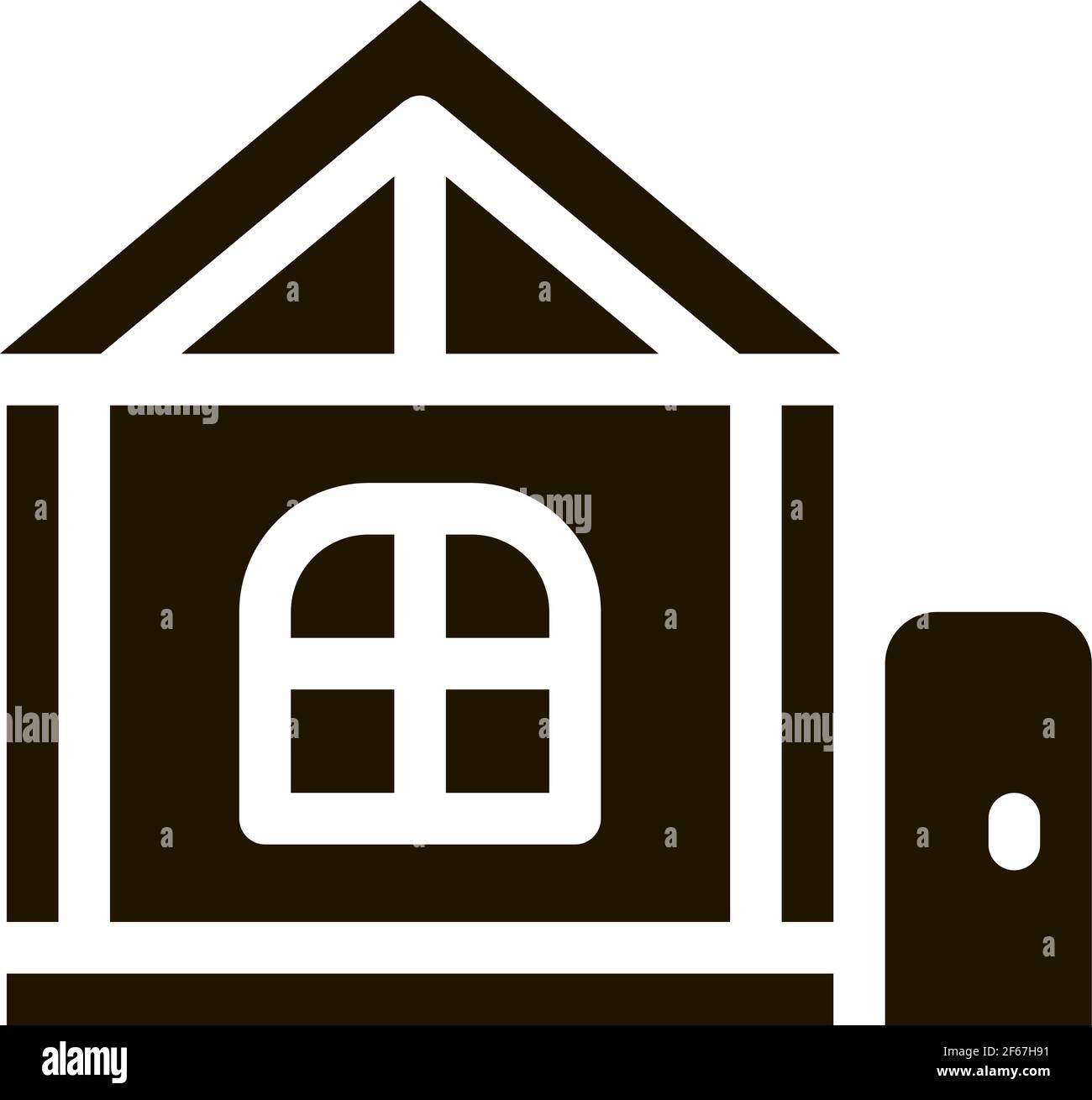 play house for children icon Vector Glyph Illustration Stock Vector ...