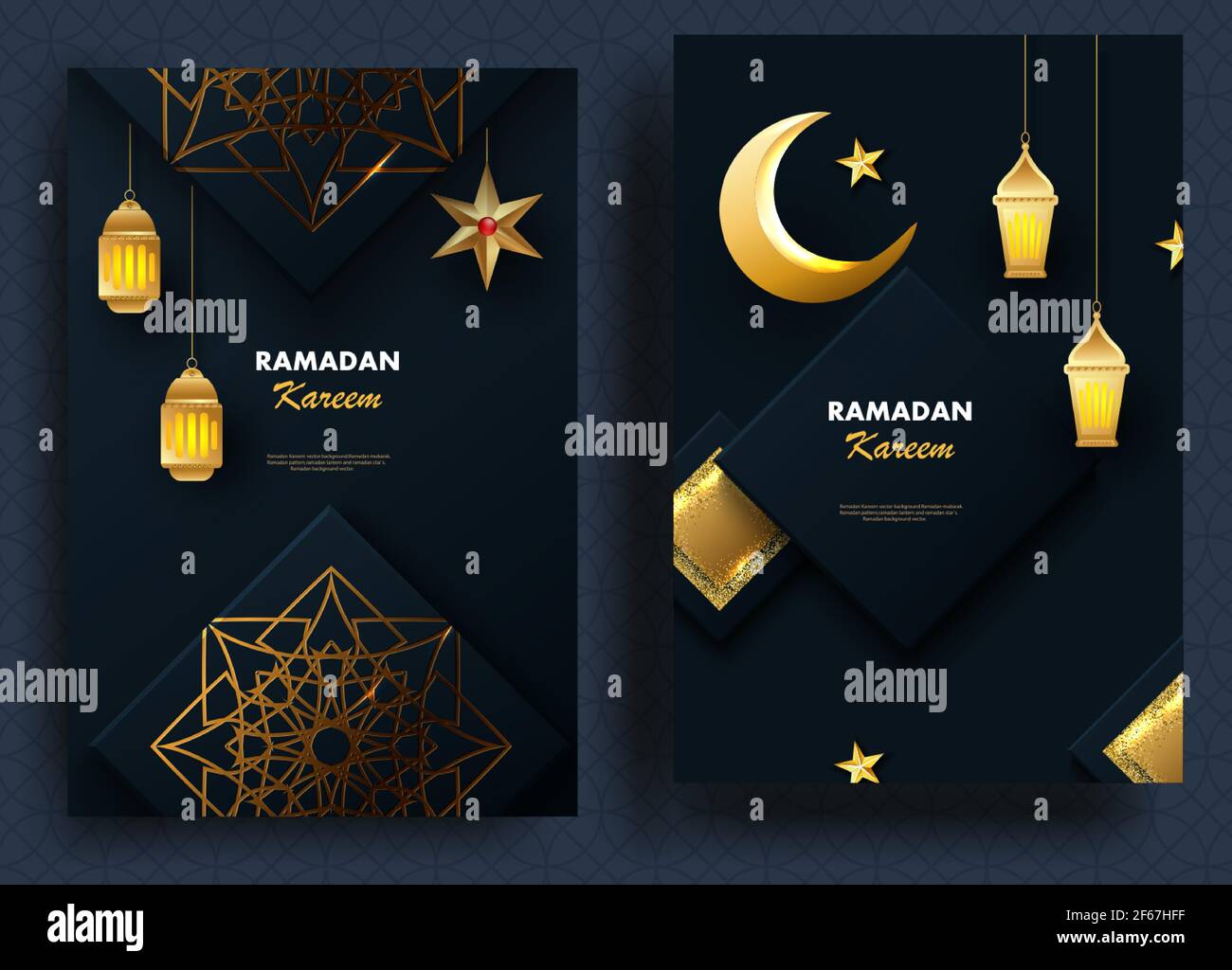 Creative modern design with geometric arabic gold pattern on textured ...