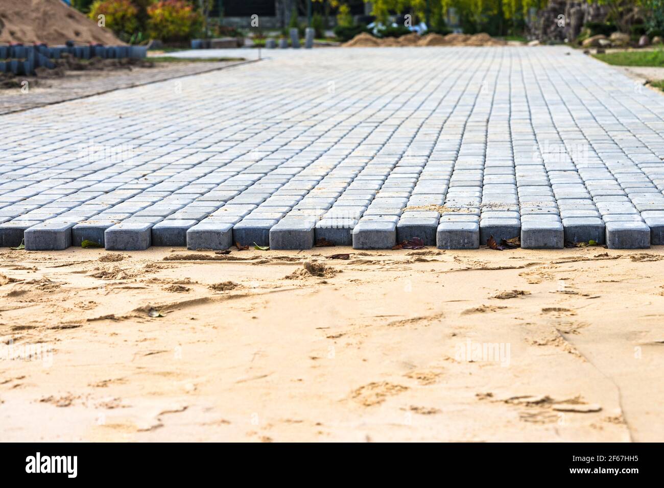 new pavement of paving slabs, new street being paved Stock Photo - Alamy new pavement of paving slabs, new street being paved Stock Photo - Alamy