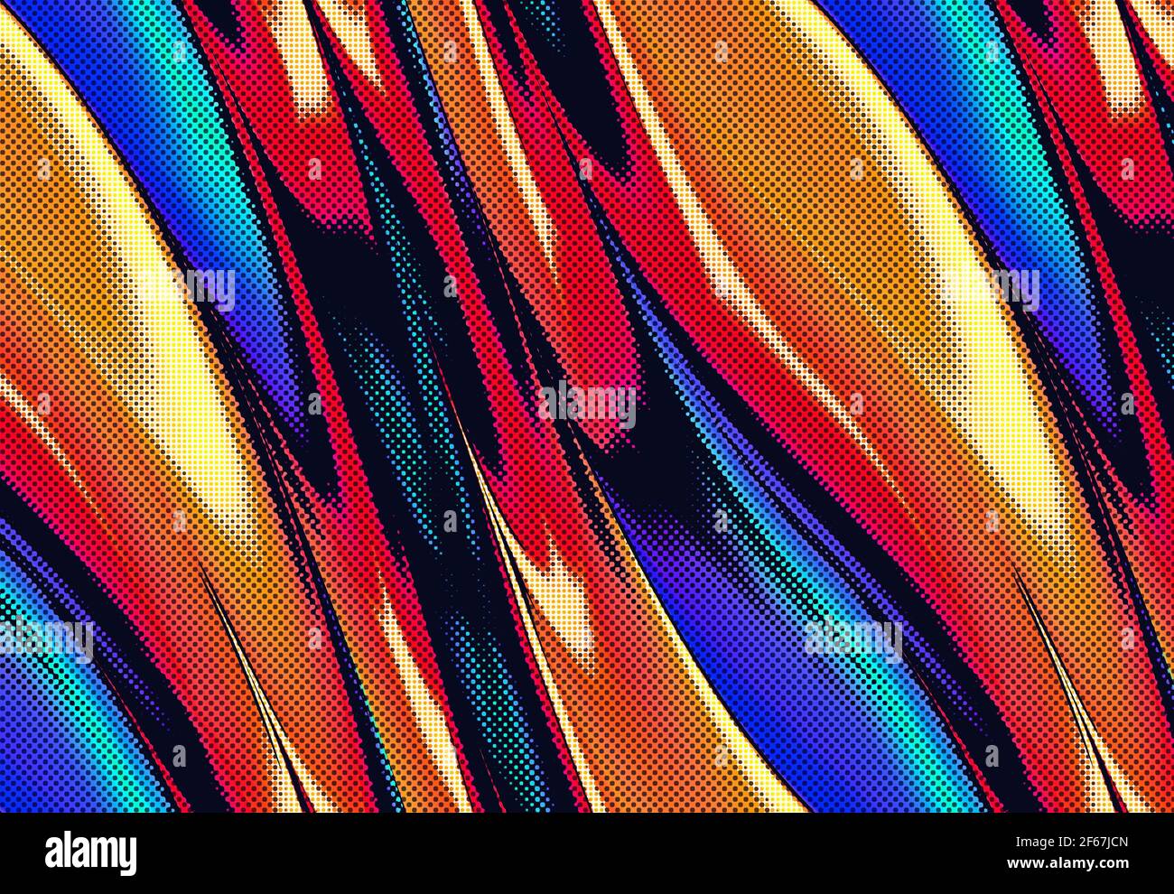 abstract color waves of comics style Stock Photo - Alamy