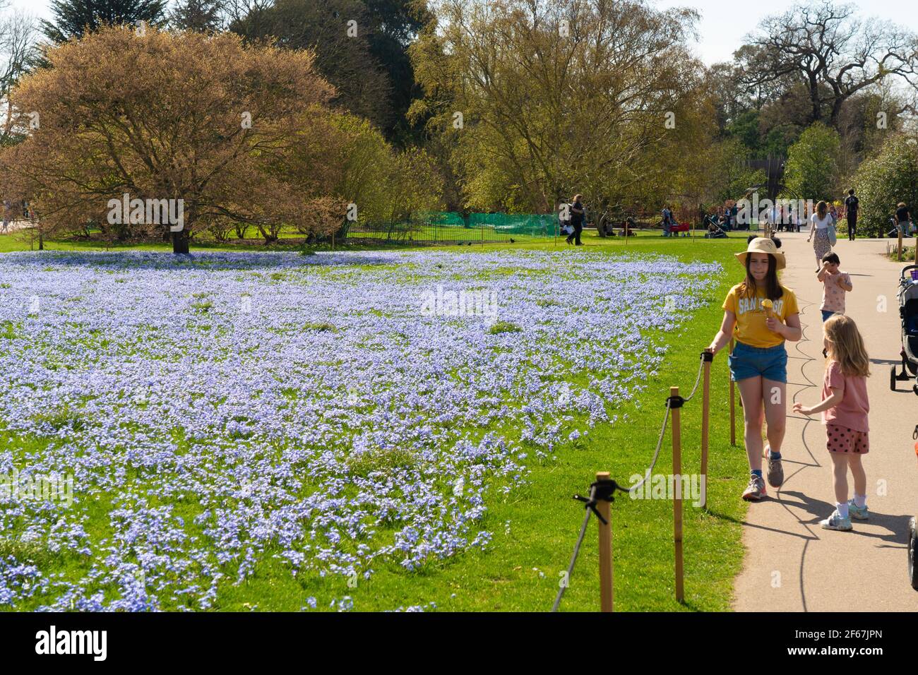 London, UK. 30th March, 2021. Kew Gardens in London was the hottest ...
