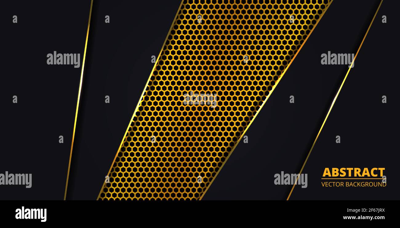 Black carbon element golden Stock Vector Images - Alamy