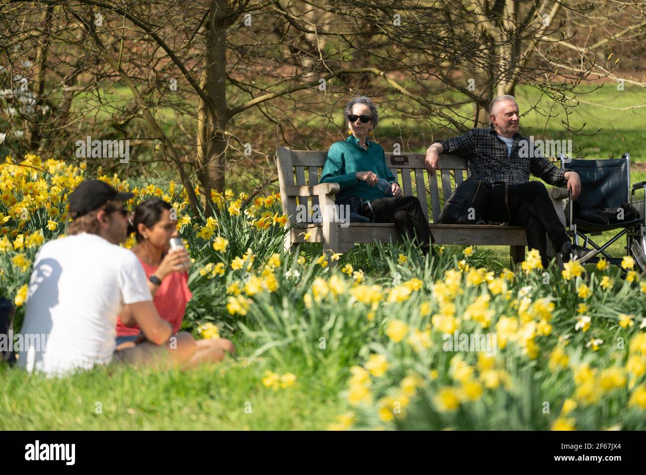 London, UK. 30th March, 2021. Kew Gardens in London was the hottest ...
