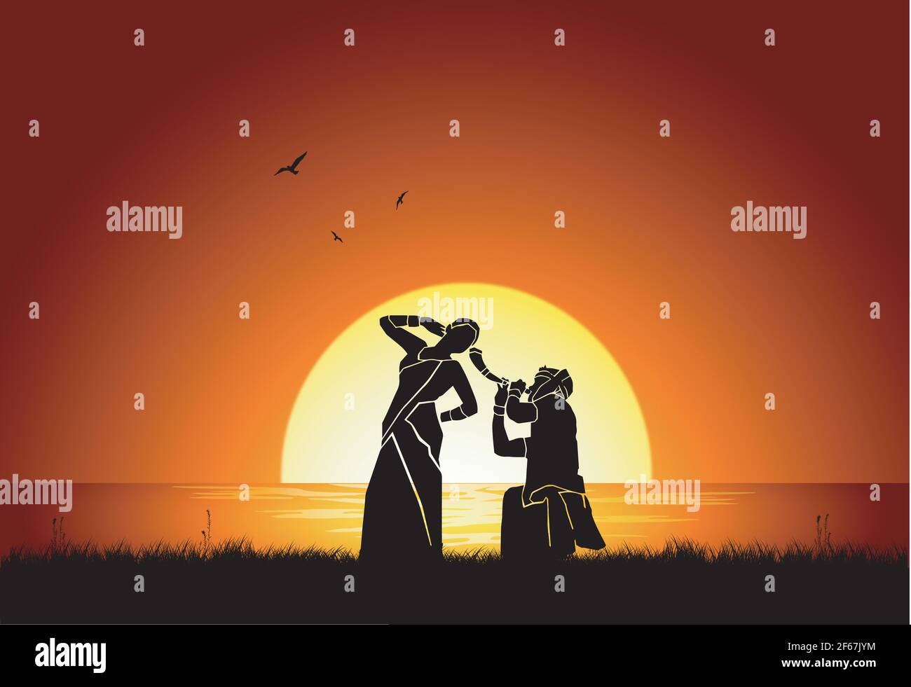 Vector illustration of Happy Rngoli Bihu, Assamese New Year, Indian ...