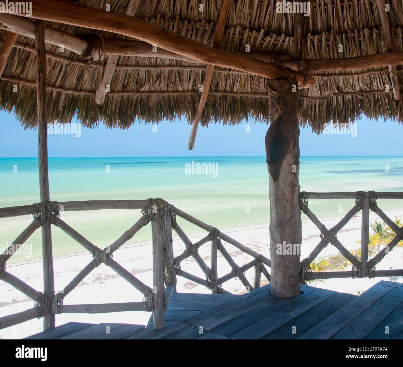 Aerial panoramic view of the lagoon on Holbox Island in Mexico, from a ...