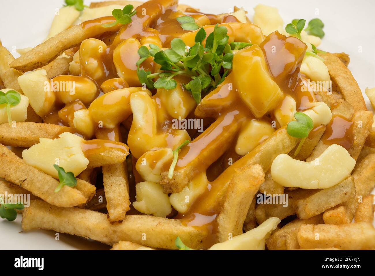 Traditional French Canadian poutine. House cut fries, gravy, and ...