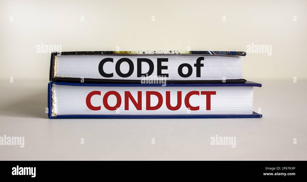 Code of conduct symbol. Concept words 'Code of conduct' on books on a ...