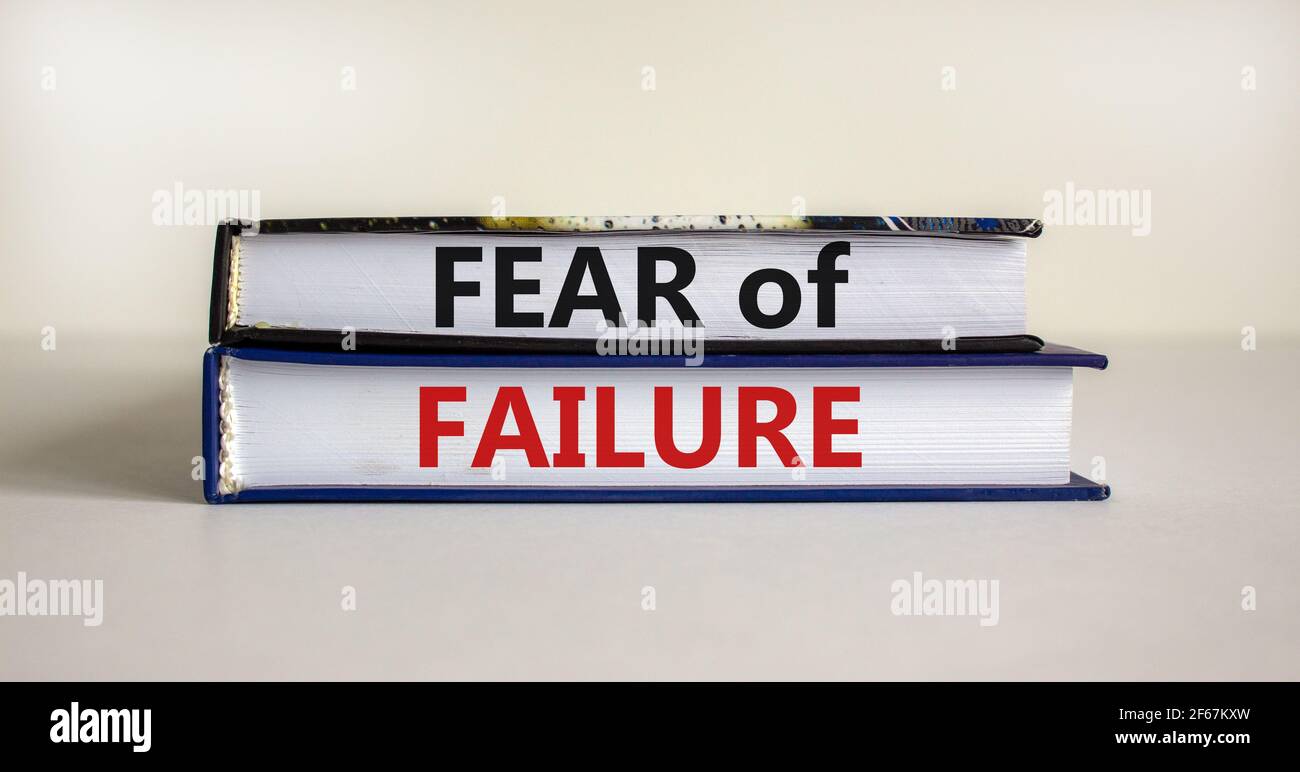 Fear of failure symbol. Books with words 'fear of failure'. Beautiful ...