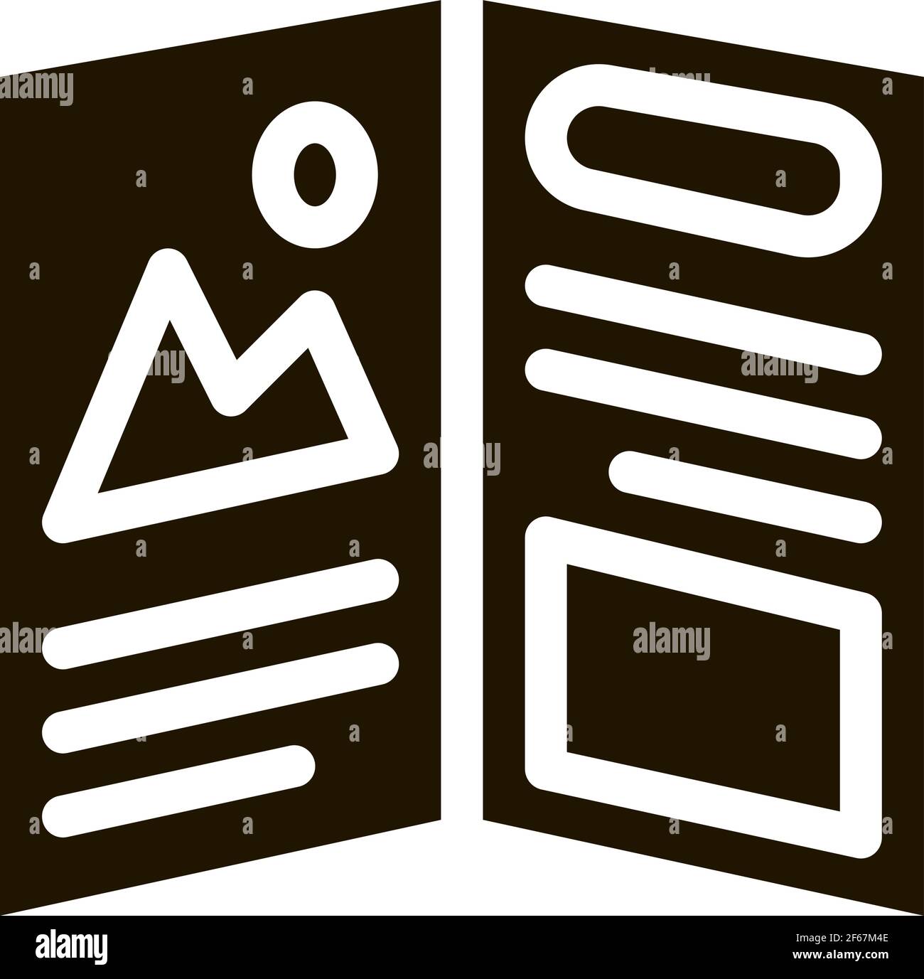 printed booklet icon Vector Glyph Illustration Stock Vector Image & Art ...