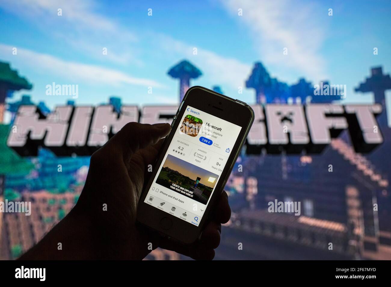 Minecraft screen hi-res stock photography and images - Alamy