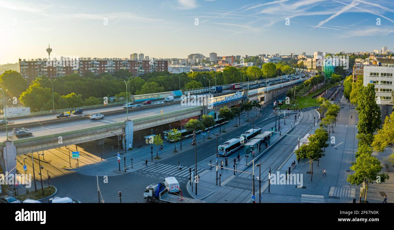 Ring road drone paris hi-res stock photography and images - Alamy