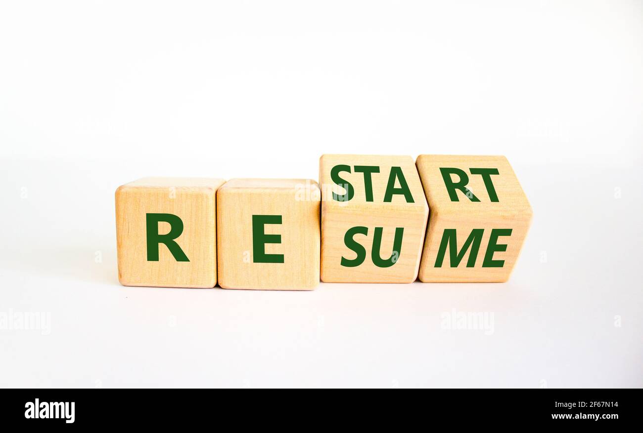 Restart and resume symbol. Turned cubes and changed the word 'restart ...