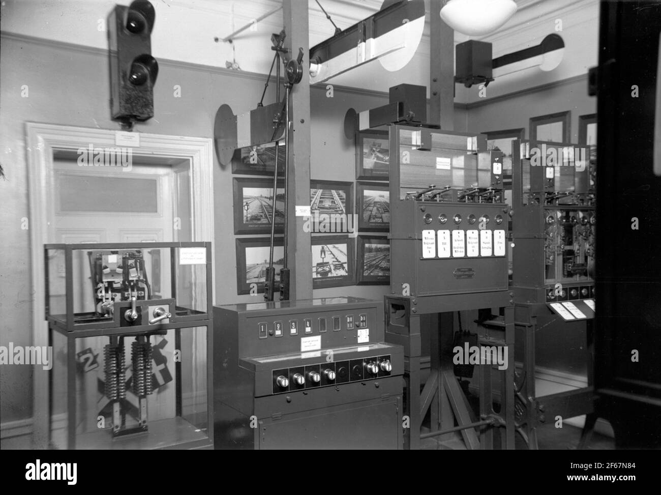 Signal room, railway museum Stock Photo - Alamy