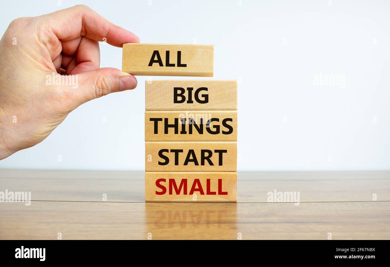 Business concept growth success process. Wood blocks on white background, copy space ...