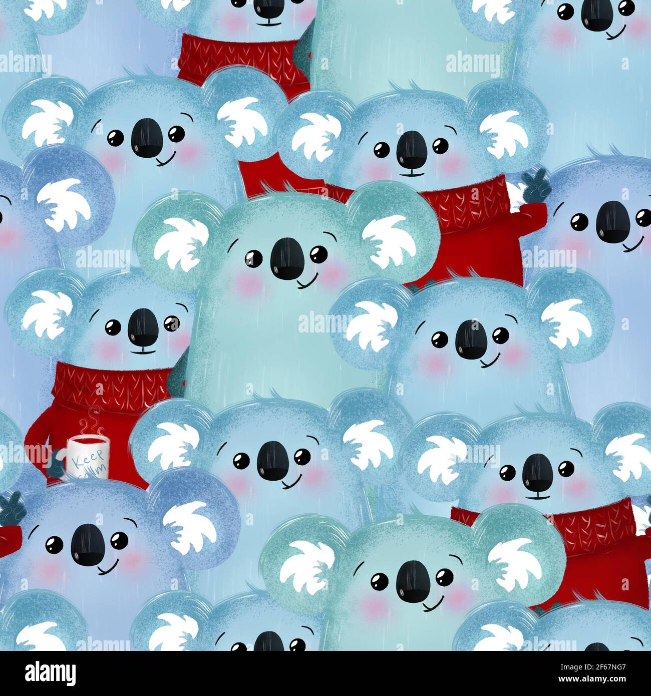 Seamless koala pattern. Digital paper Stock Photo - Alamy