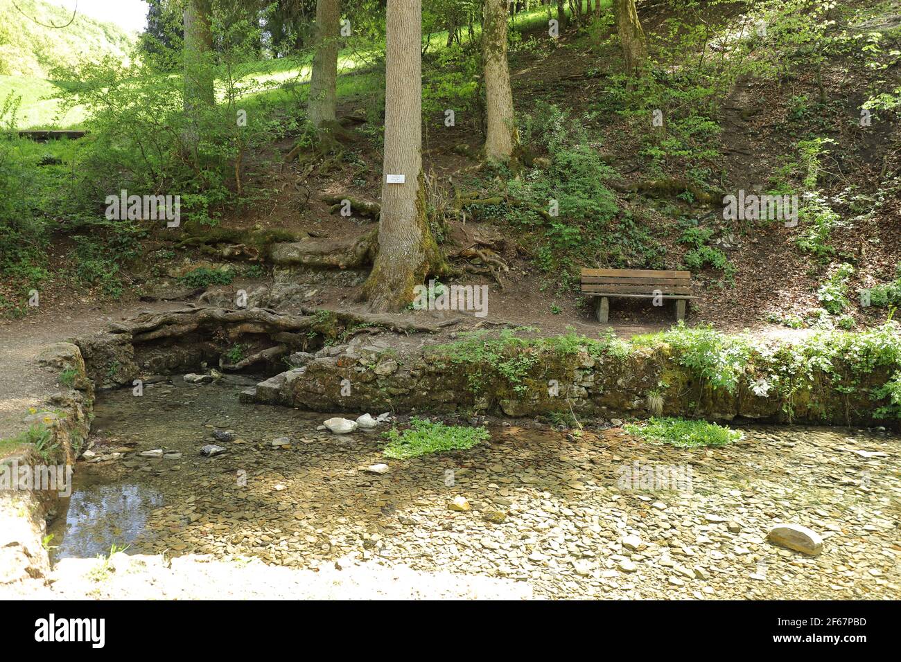 Karst spring of river Fils near Wiesensteig in Germany Stock Photo - Alamy