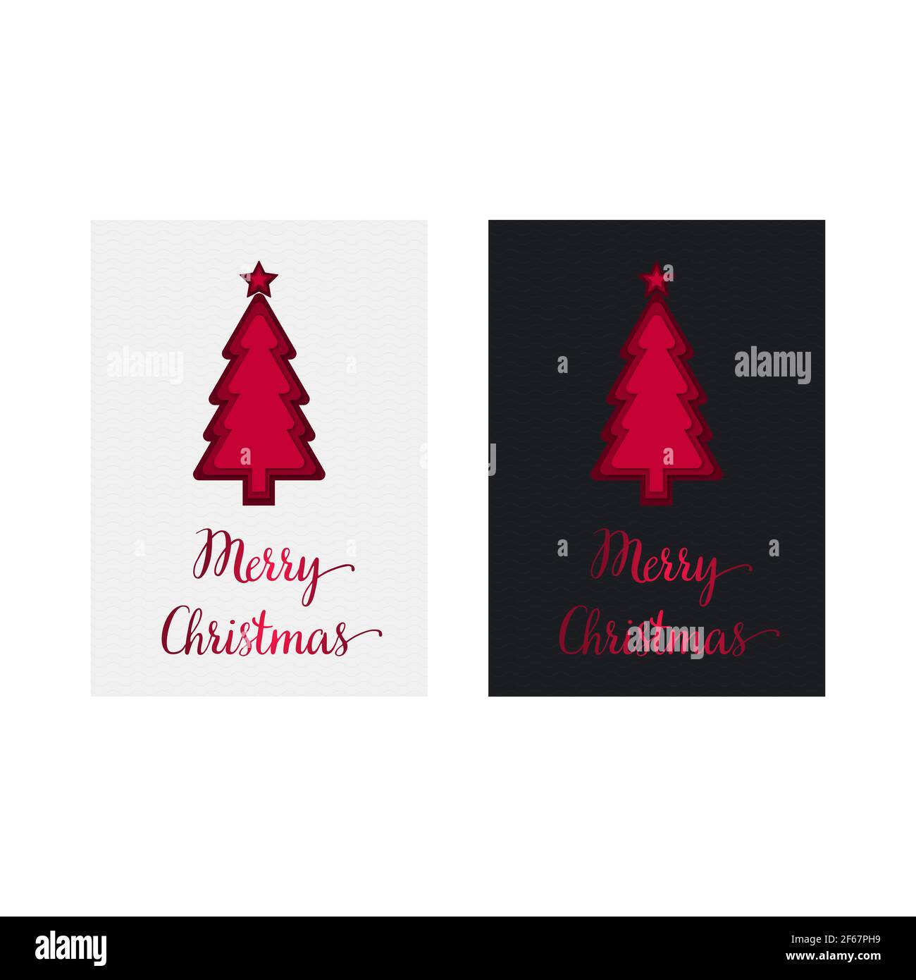 Winter holidays card fir Cut Out Stock Images & Pictures - Alamy