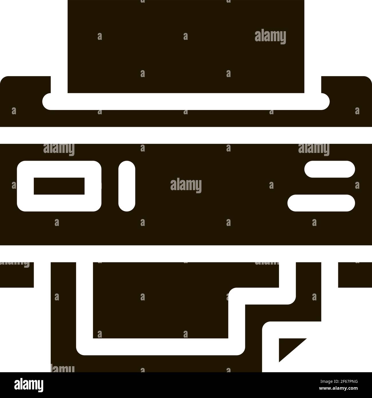 sheet printed by printer icon vector illustration Stock Vector Image ...