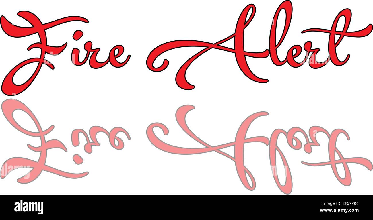 Fire Alert text sign illustration on white background Stock Vector ...