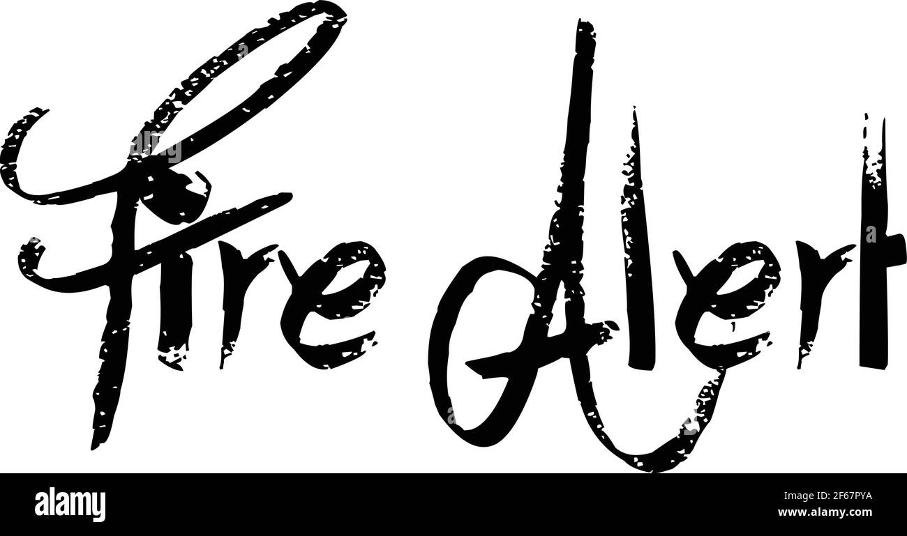 Fire Alert text sign illustration on white background Stock Vector ...