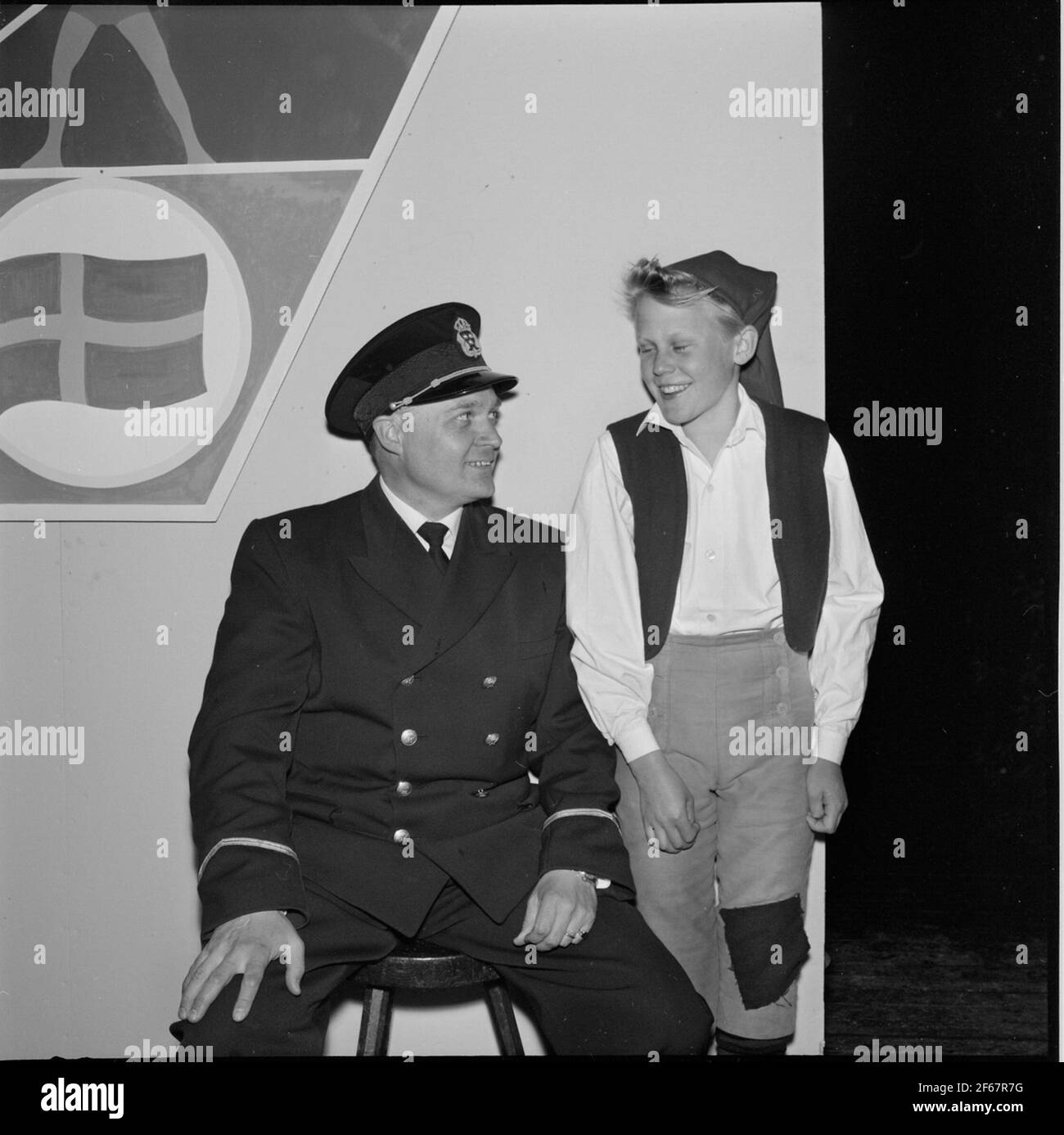 Alf Larsson as Nils Holgersson for the state railways, SJ Stock Photo ...