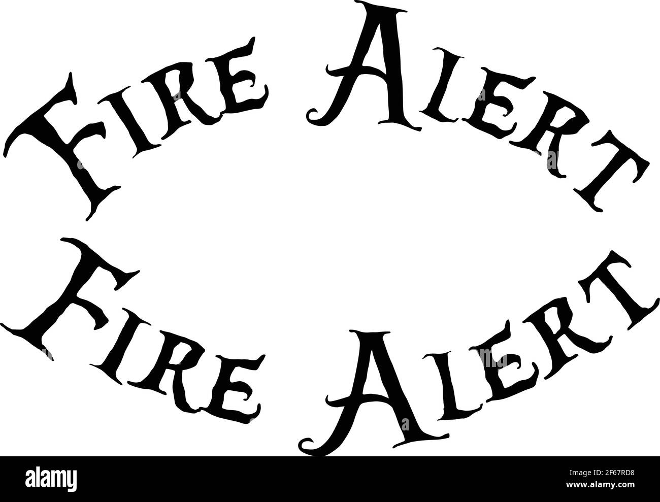 Fire Alert text sign illustration on white background Stock Vector ...